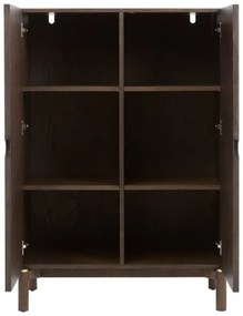 Designová skříňka Takayoshi 130 cm tmavě hnědá