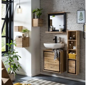 furniture-nabytek.cz - Masivní sada koupelnového nábytku Jolano z akáciového dřeva, lakovaná, hnědá