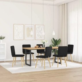 Jídelní židle 6 ks černé textil 3315516