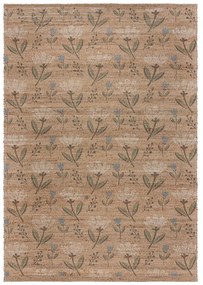 Ručně tkaný koberec s příměsí juty v přírodní barvě 200x290 cm Ariana Jute Floral – Flair Rugs