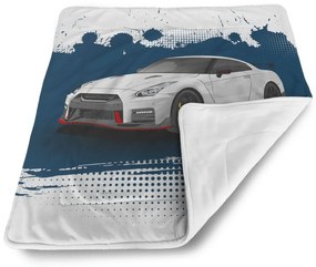 Sablio Deka pro miminko Nissan GTR 35 Modrý - 80x100 cm