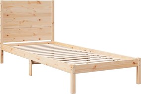 Prodloužený rám postele bez matrace 90 x 210 cm masivní dřevo 3309267
