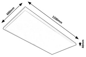 Rabalux 71079 - LED Přisazený panel DAMEK LED/80W/230V 4000K 120x60 cm