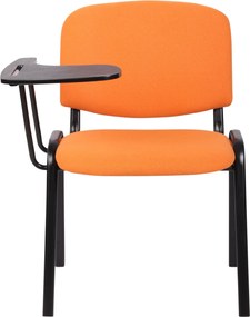 Sada 4 ks židle Ken s skládací stůl látka – oranžová