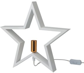 Vánoční svícen ve tvaru hvězdy STAR, bílý, 35 cm