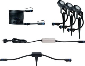 P 5028 Plug & Shine set Smart Home Zigbee 3.0 LED bodové zahradní světlo Sting IP67 3000K 3x6W 75VA antracit - PAULMANN