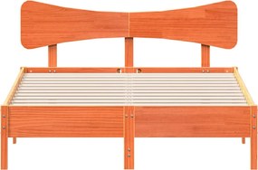 Postel bez matrace voskově hnědá 135 x 190 cm masivní borovice 3328249