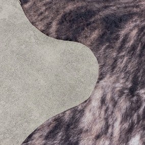 Tmavě hnědá syntetická kůže 100x135 cm Etosha – Ayyildiz Carpets