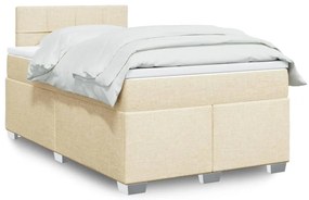 Box spring postel s matrací krémová 120x200 cm textil 3288160