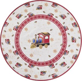 Villeroy & Boch Kusový koberec Toy's delight 106276 Cream, Red kruh, 160x160 (průměr) kruh, červená, obývací pokoj