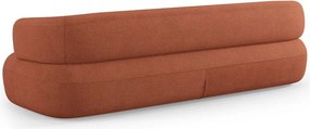 Pohovka z textilie bouclé v terakotové barvě 200 cm Jenny – Micadoni