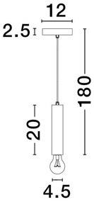Nova Luce Závěsné svítidlo NORWAY zlatý hliník, v.20cm, E27 1x12W
