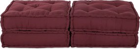 Modulová pohovka 2 ks Textil Bordó 140 x 70 x 36 cm 3315075