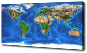Wallmuralia Foto obraz canvas Mapa světa 100x50