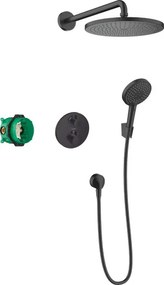 Hansgrohe Croma, sprchový systém 280 1jet s termostatem Ecostat S, matná černá, HAN-27961670