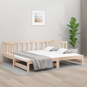 vidaXL Výsuvná postel 2x (90 x 190) cm masivní borovice [814667] Barva: Přírodní