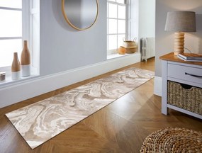 Flair Rugs, Běhoun Eris Marbled Natural, 80x300, béžová, chodba / předsíň