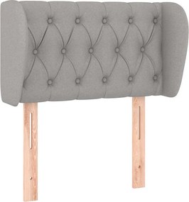 Čelo postele typu ušák světle šedé 83x23x78/88 cm textil 3117454