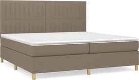 Box spring postel s matrací taupe 200x200 cm textil 3142525
