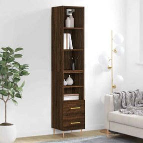 vidaXL Skříň highboard 34,5 x 34 x 180 cm kompozitní dřevo [3189749] Barva: hnědý dub