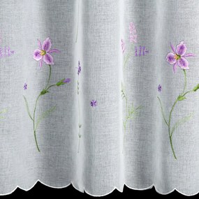ZÁCLONA NA POUTKÁCH INESA 350X120 CM KVĚTY