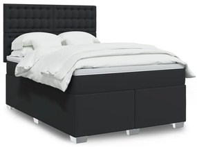 Box spring postel s matrací černá 140 x 190 cm umělá kůže 3290720