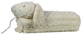 Bílý plyšový králíček - rozkládací plyšová deka - 100*70cm