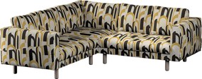 Potah na pohovku IKEA Norsborg rohová 4-místná barva vícebarevná látka pletený vzor, vzorované