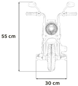 Dětská elektrická motorka Chopper Faster bílá