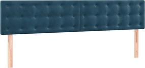 Box spring postel s matrací tmavě modrá 200x200 cm samet 3131223