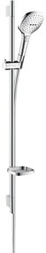 Hansgrohe Raindance Select E, sprchová souprava 120 3jet EcoSmart 9 l/min se sprchovou tyčí 90 cm, bílá/chromová, HAN-26623400
