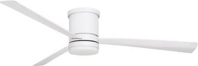 NV 9953015 Stropní ventilátor se světlem SILKY matná bílá ocel a sklo bílé dřevené listy 5 rychlostí 35W LED 18W 3000K - NOVA LUCE