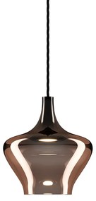 Lodes 15416 4627 Nostalgia medium glossy bronze, bronzové sklo/černý závěs, 7W LED 2700K, prům. 20cm