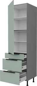 ARIA sa | vysoká skříňka 60 DKS-215 3S1F potravinová | UNI DVÍŘKA | 60 cm | PREMIUM BOX | antracit/aquamarine