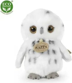 RAPPA Plyšová sova bílá 18 cm / ECO-FRIENDLY / od 0 měsíců