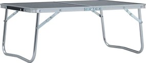 vidaXL Skládací kempingový stůl šedý hliník 60 x 40 cm [48187]