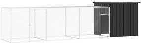 Klec pro kuřata antracitová 400 x 91 x 100 cm pozinkovaná ocel 3106453