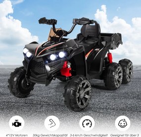Costway 12 V elektrická dětská čtyřkolka s úložným prostorem a LED světly mini