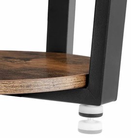Noční stolek Pansy (hnědá, černá, 50x57x50 cm)