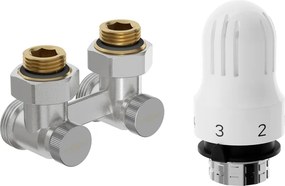 Mexen G04, úhlová termostatická sada 1/2"x3/4" DN50 s termostatickou hlavicí M30x1,5 mm, ocelová, W911-012-948-01
