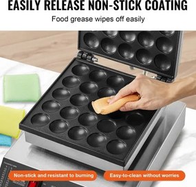 25PCS 43 mm Mini holandský palačinkář komerční Dorayaki Baker 1700 W