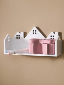 Sinsay - Nástěnná police s motivem domků - bílá