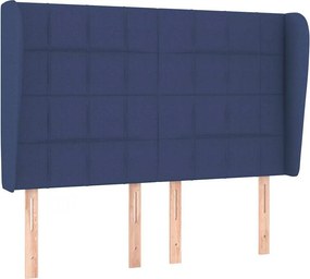 Box spring postel s matrací modrá 140x190 cm textil 3127963