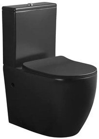 WC kombi bez splachovacího kruhu LVP1838 Vera Black
