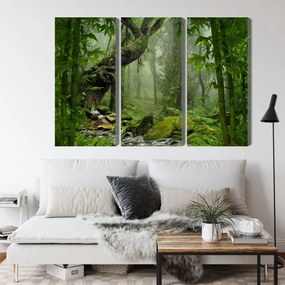 Vícedílný obraz Zeleň Deštného Pralesa Nedostatek Nedostatek Přírodní plátno 150x100