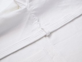 Vaflový župan s kapucí SPAFFLE, bílý Velikost: L/XL