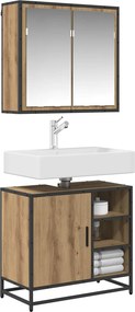 Sada koupelnového nábytku 2 ks Artisanový dub 65 x 33 x 60 cm 3402403