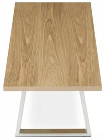 Konferenční stolek 120x60 MDF dýha dub kovové nohy broušený nerez CT-W1515 OAK