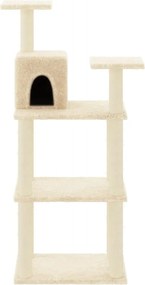 Škrabadlo pro kočky se sisalovými sloupky krémové 118,5 cm 171427