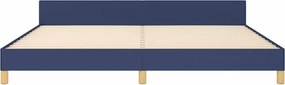 Rám postele bez matrace modrý 200 x 200 cm textil 3125168